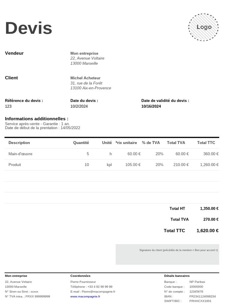 Modele de Devis Word | PDF