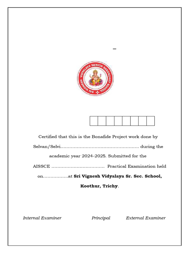 SVV Front Page 2024-25 | PDF