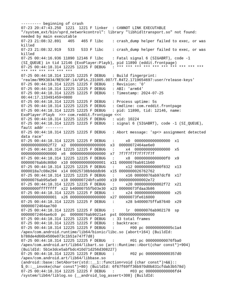 Standby Android Log 2024 0726 015443 | PDF
