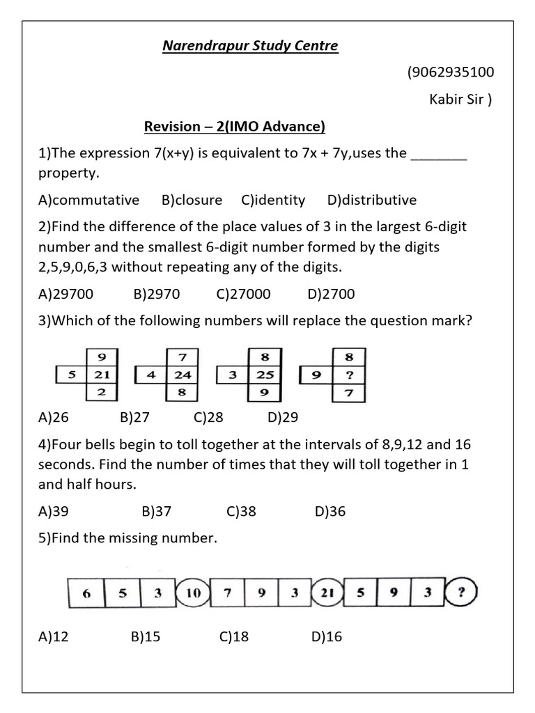 Revision-2 IMO (Advance) | PDF