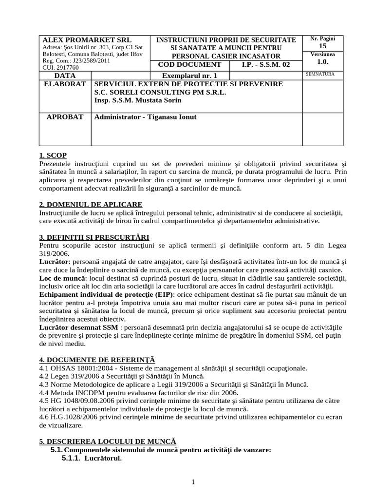 11 Ip-Ssm 02-Casier Incasator | PDF