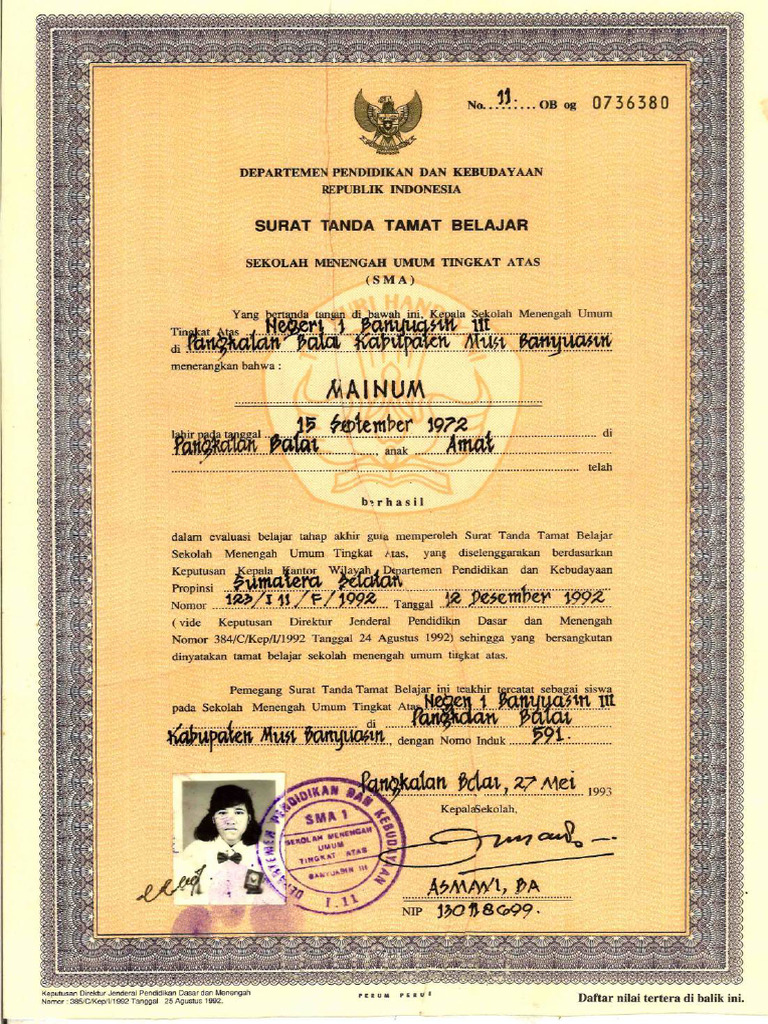 Surat Tanda Tamat Mainum-Dikompresi | PDF