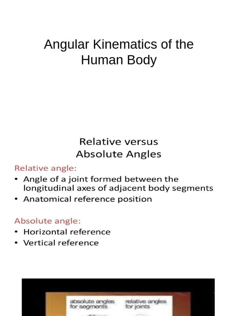 Angular Kinematics of Human | PDF