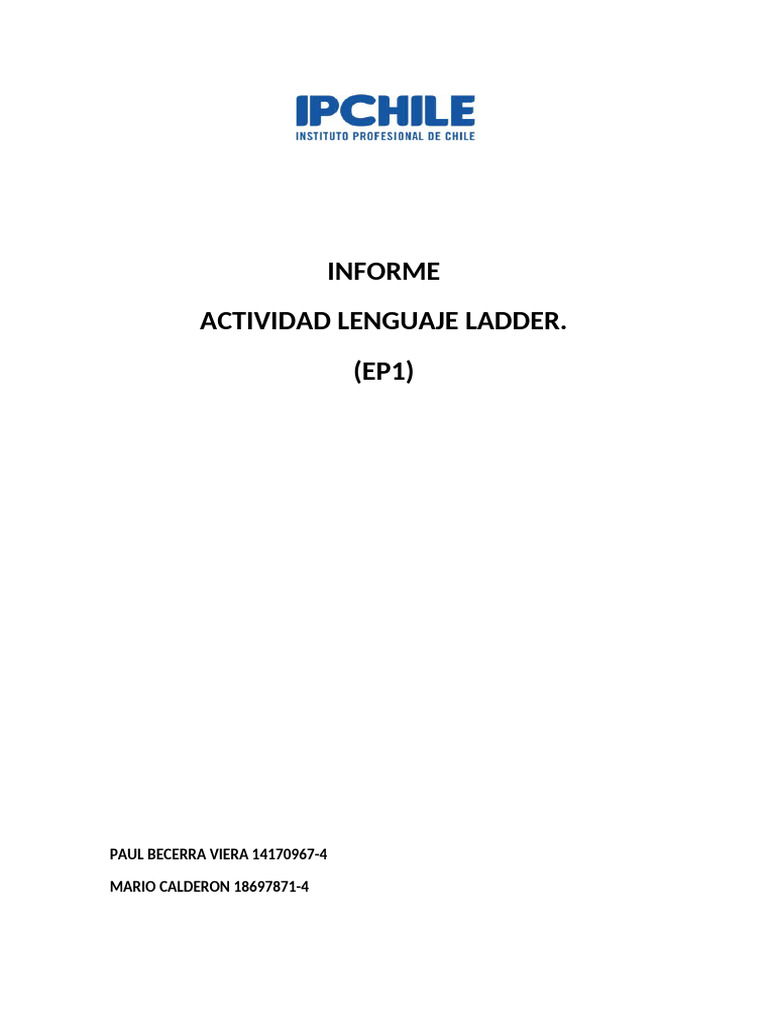 informe Programacion Ladder | PDF