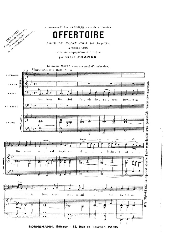 Dextera Domini - César Franck - O - (C-) STB - Original 1 | PDF