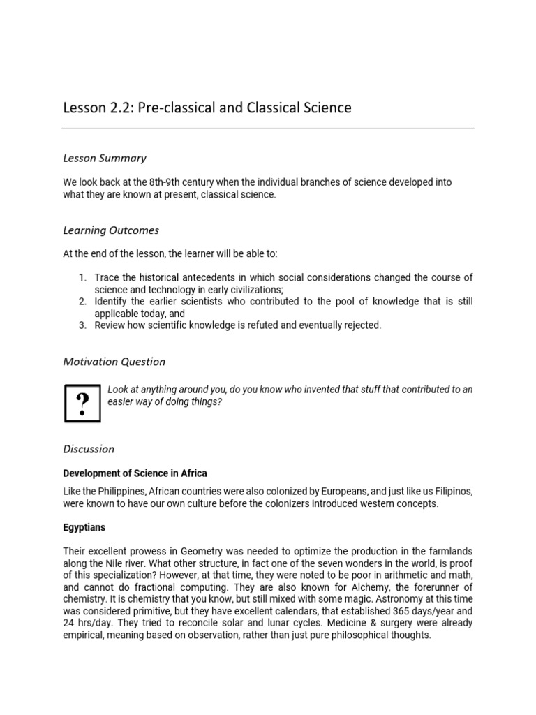 Module 2 Lesson 2.2 | PDF