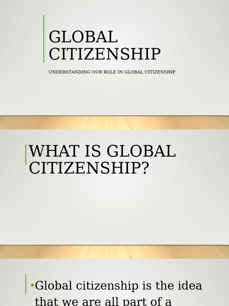 Global Citizenship | PDF | Sustainability | Social Psychology