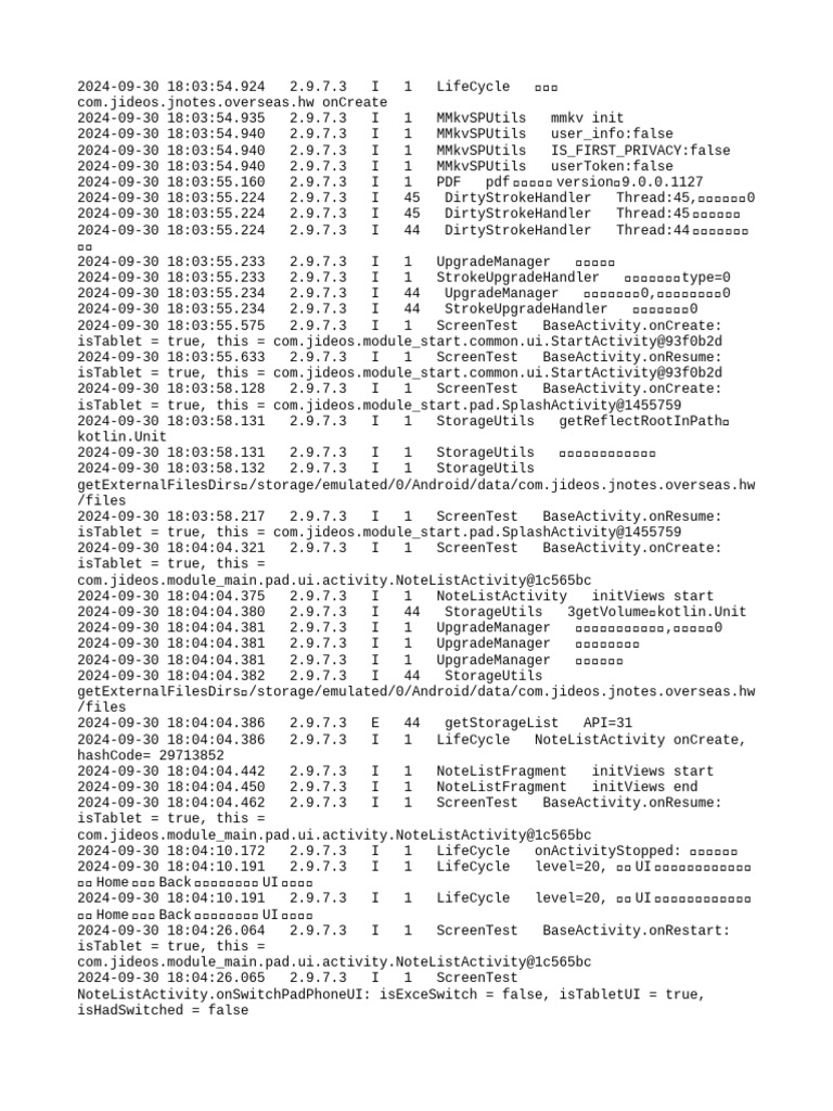 2024 09 30 - Log | PDF