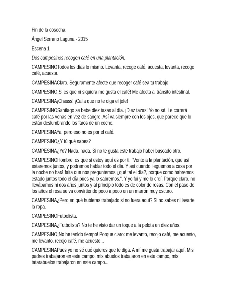 Fin de La Cosecha | PDF