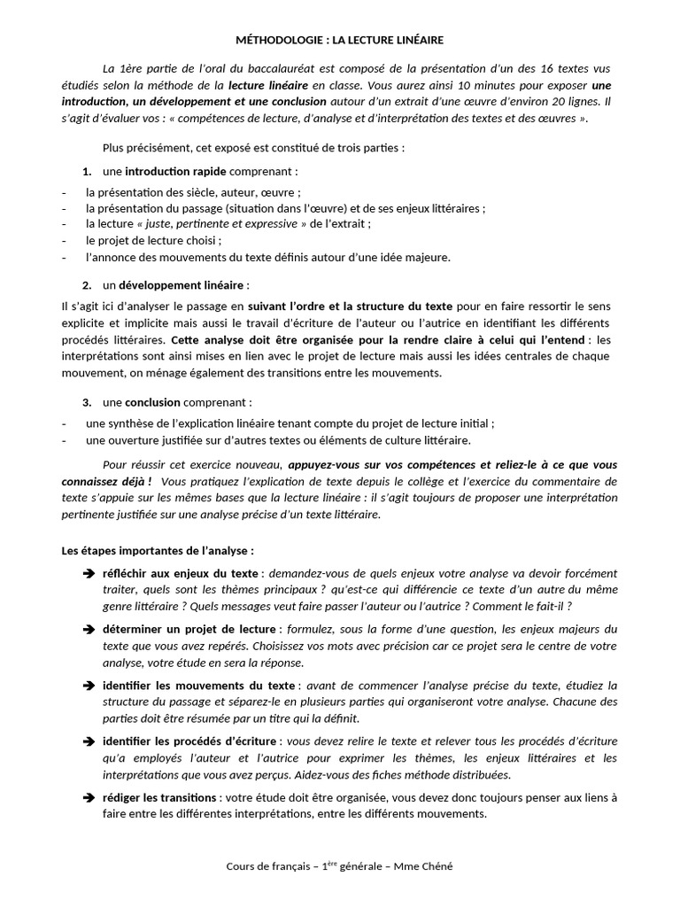 Méthode de Lecture Linéaire | PDF