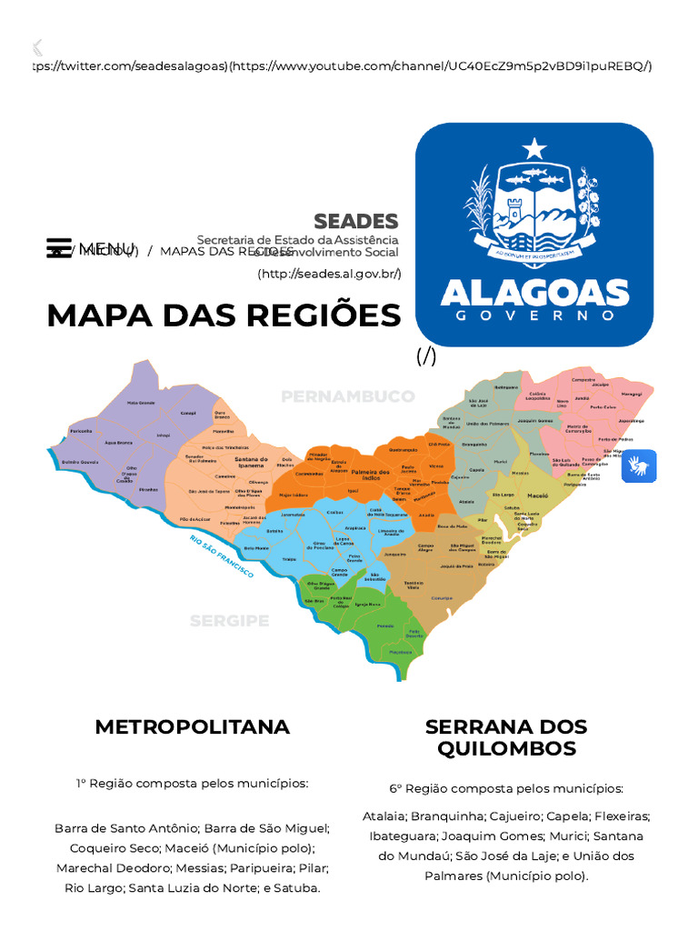 SEADES - MAPAS DAS REGIOES DE ALAGOAS | PDF