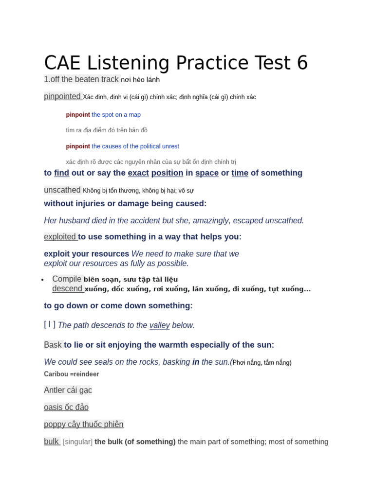 Cae Listening Practice Test 6 Pdf