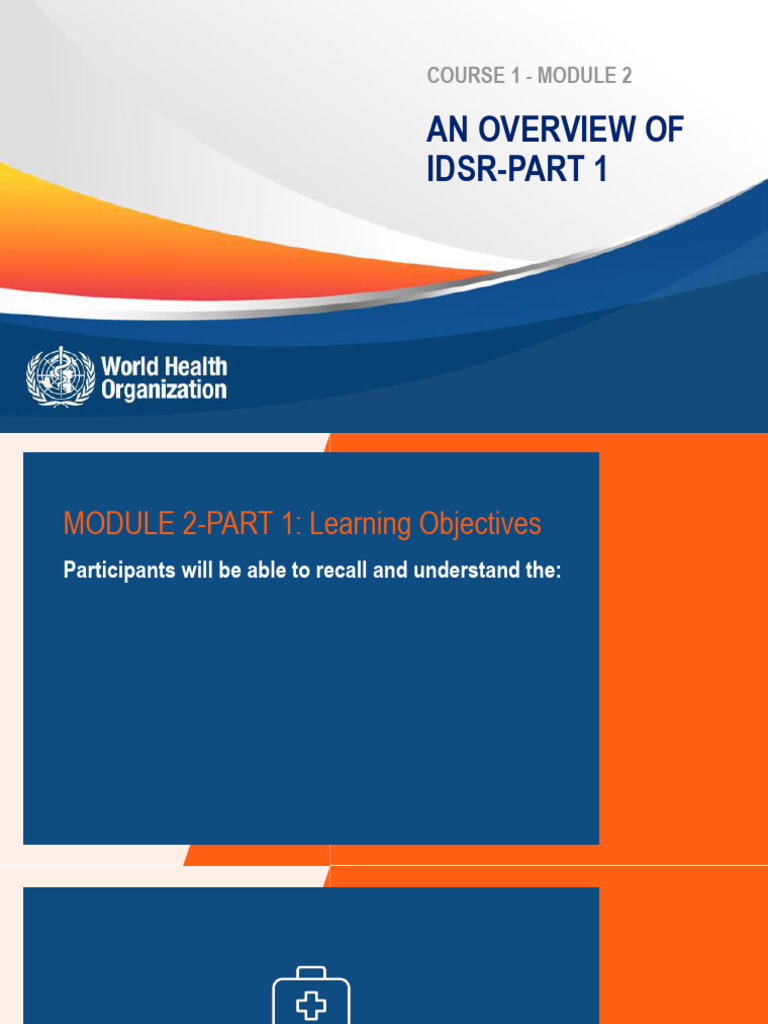 C1 M2 An Overview of IDSR Final Part 1 4-12 | PDF