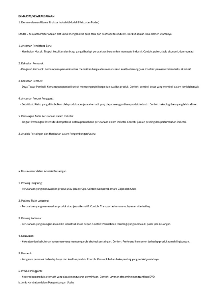 EKMA4370 Kewirausahaan TMK 3 | PDF