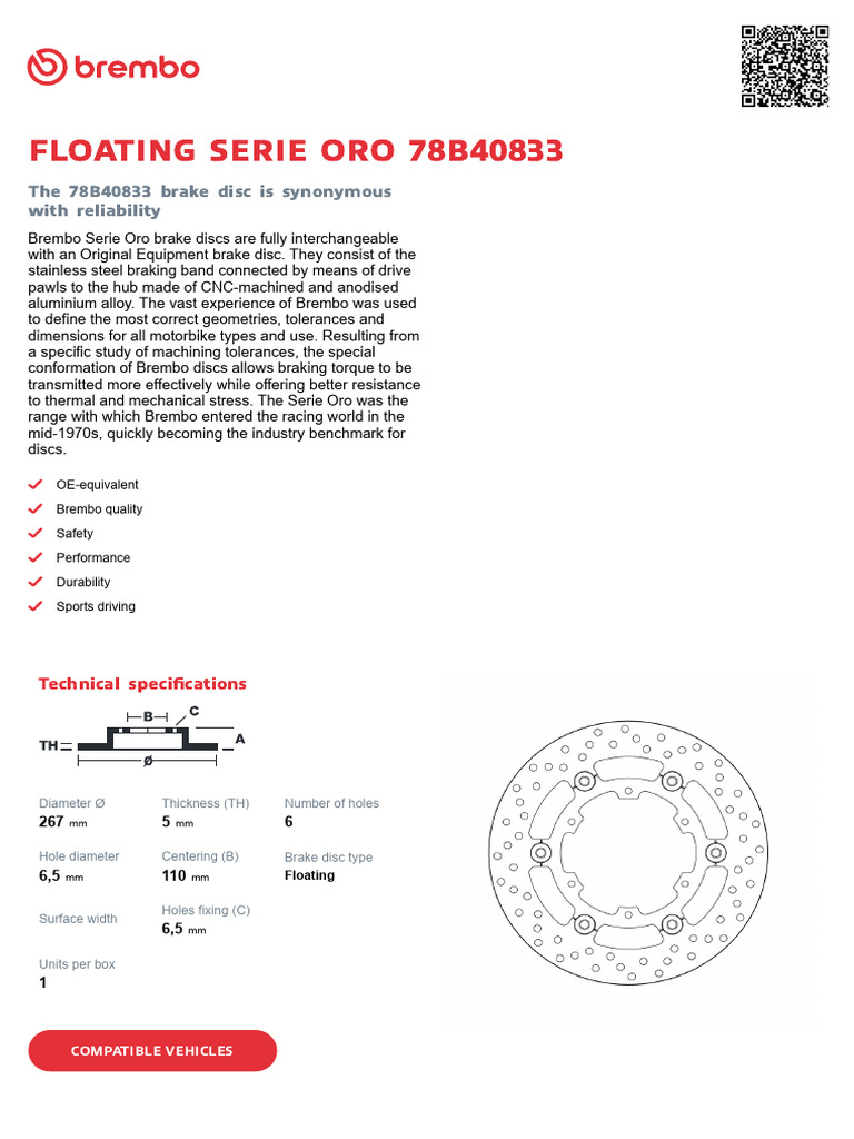 Brembo 78B40833 | PDF