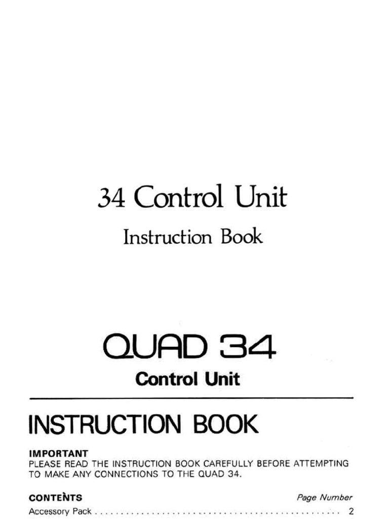 Quad 34 Owners Manual V1 17 Pages | PDF