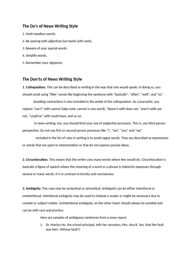 News Writing | PDF