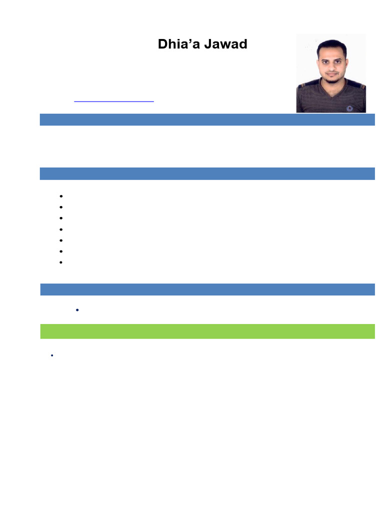 Dhiaa Jawad CV | PDF