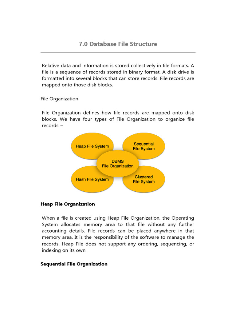 7 - 0 DBMS File Structure | PDF