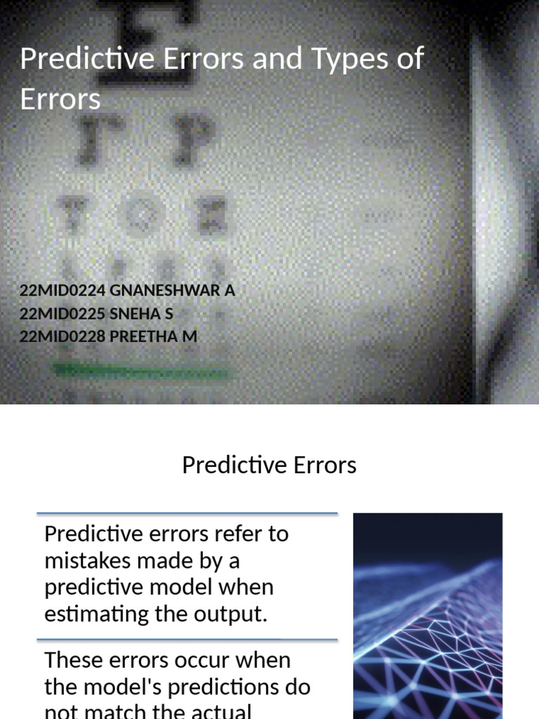 Predictive Errors Presentation | PDF