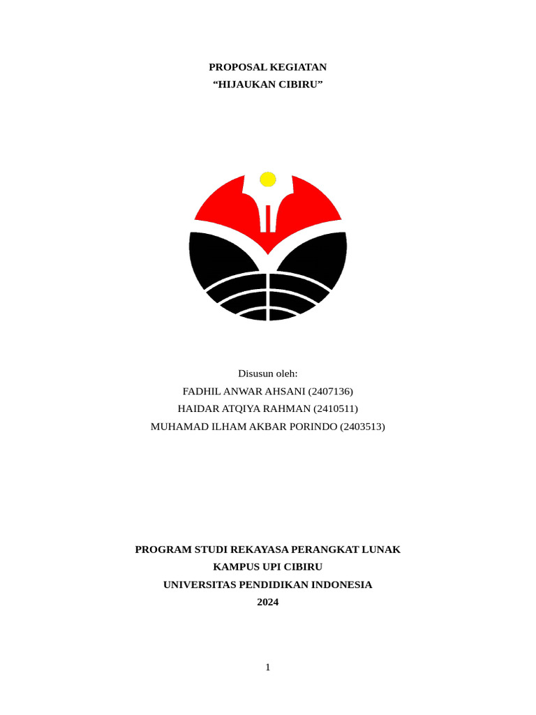 PROPOSAL KEGIATAN - Hijaukan Cibiru (final) | PDF