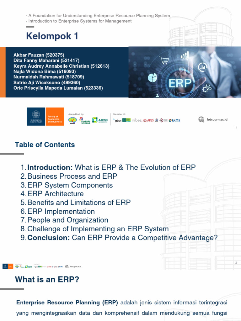Kelompok 1 - Introduction To ERP | PDF