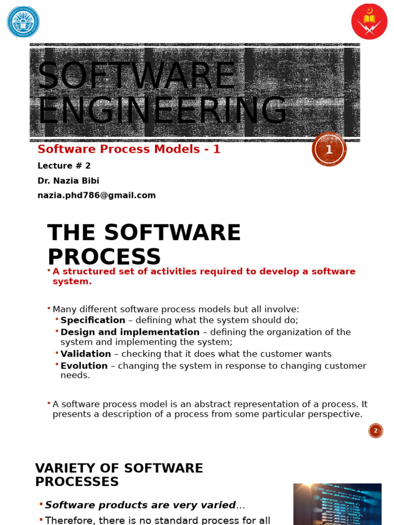Lecture 2 - Software Process Models - 1 | PDF