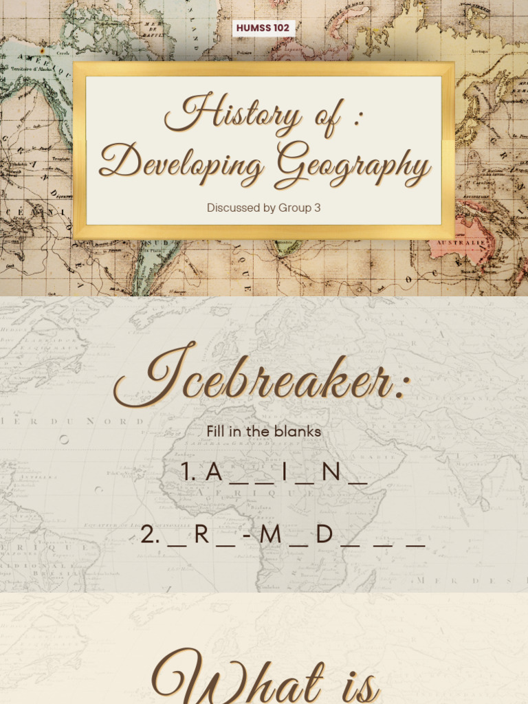 History Of: Developing Geography | PDF