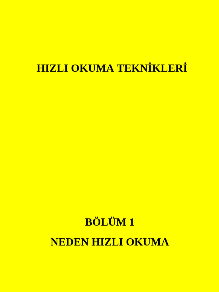 Hizli Oku Teori̇k | PDF