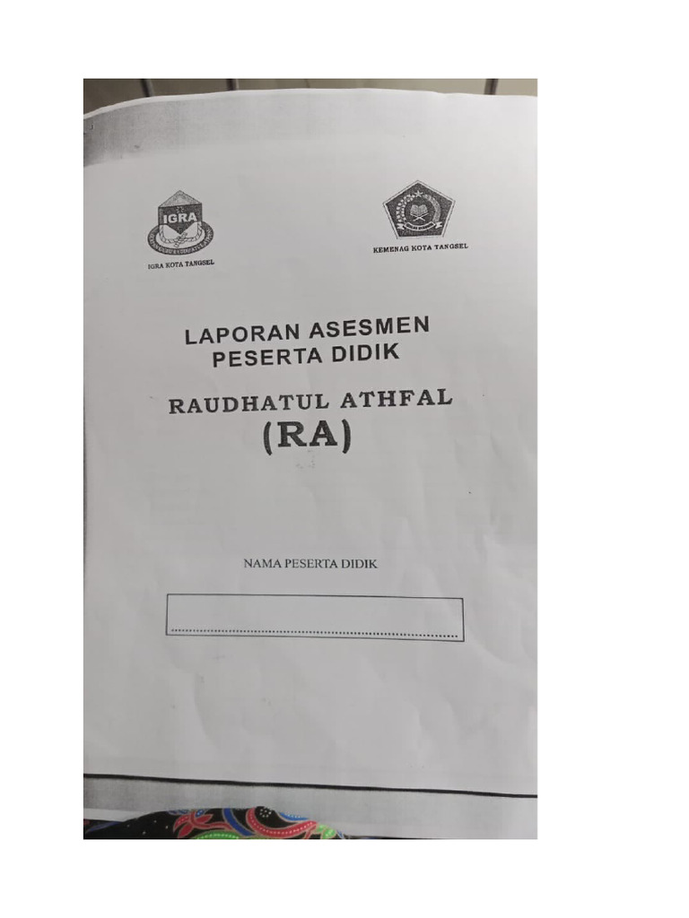 Contoh Raport IKM | PDF