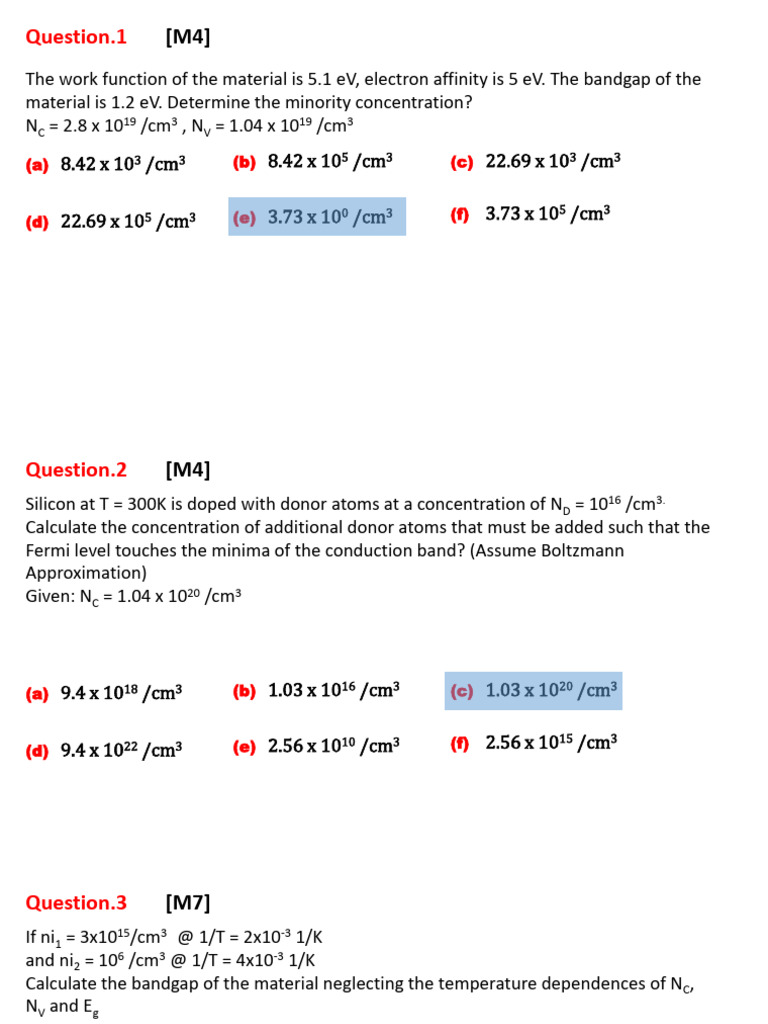 Electronic Devices 23 PYQ | PDF