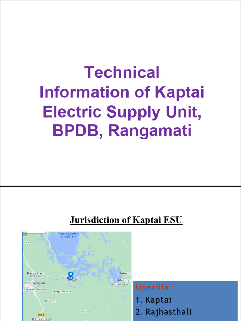 Presentation Slide On Technical Info Kaptai ESU | PDF | Electrical Substation | Transformer
