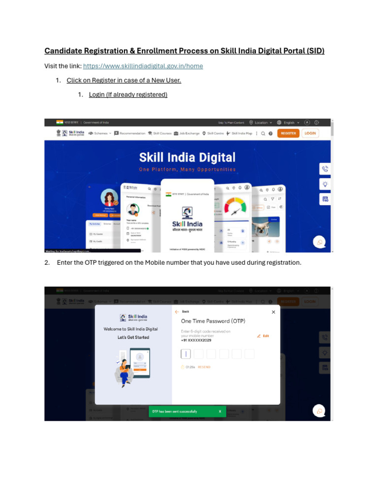 Candidate Enrollment and Show Interest Process | PDF