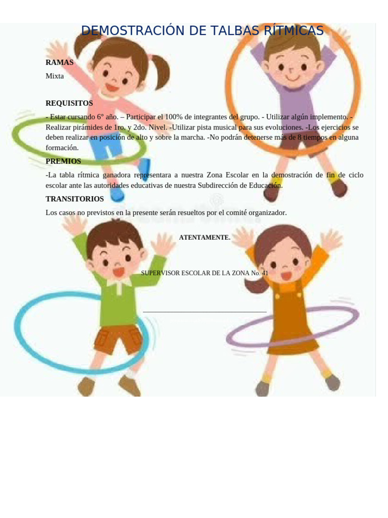 Convocatoria Tabla Ritmica | PDF