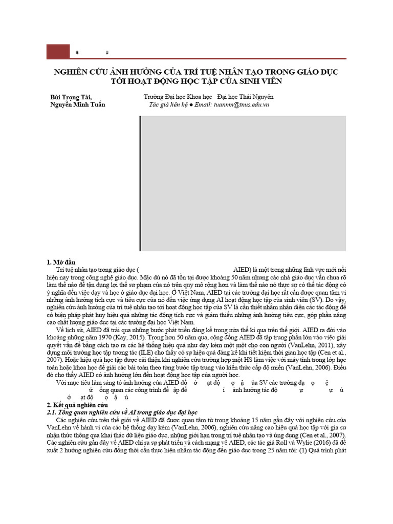 Nghin Cu NH HNG Ca TR Tu NHN To Trong Gio DC Ti Hot NG HC TP Ca Sinh Vin | PDF
