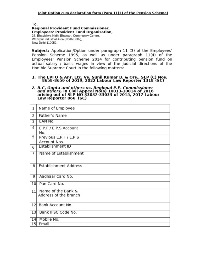 Higher Pension Declaration Form V1 | PDF