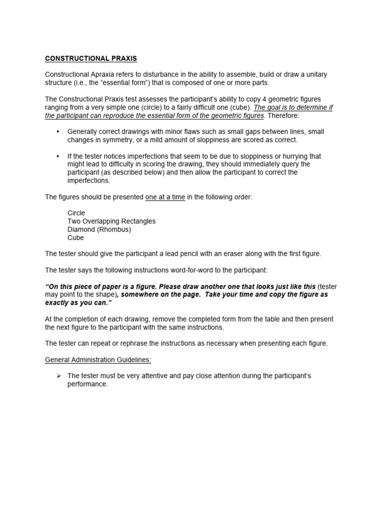 ADAS Manual 10 - 10 - 13 - Constructional Praxis | PDF