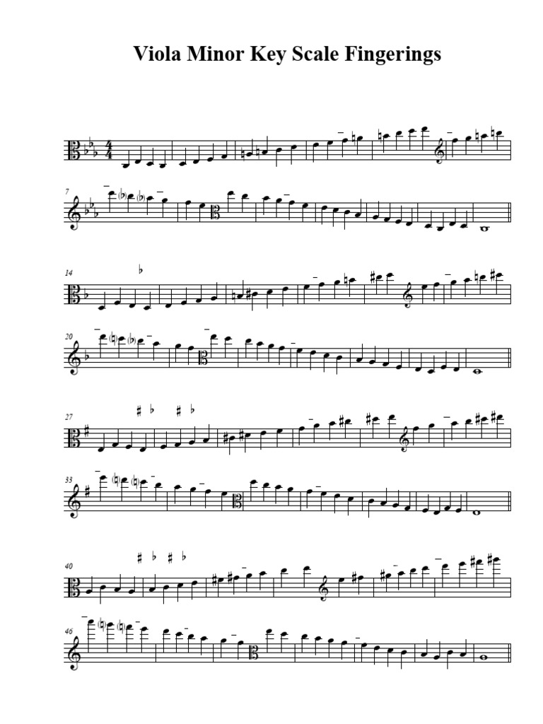Viola Minor Scales | PDF