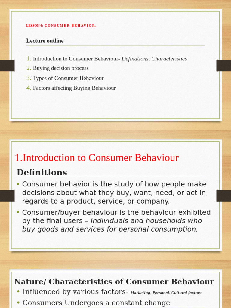Consumer Buying Behavior Pdf