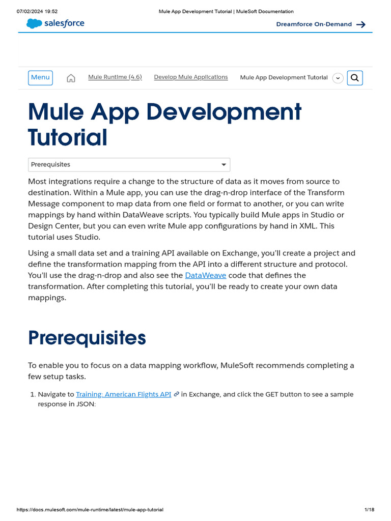 Mule App Development Tutorial - MuleSoft Documentation | PDF