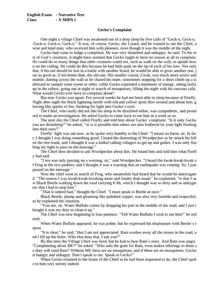 Narrative Exam | PDF