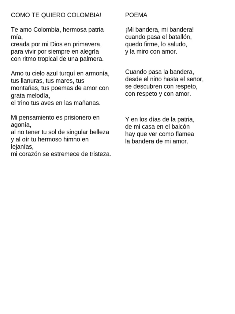 Como Te Quiero Colombia | PDF