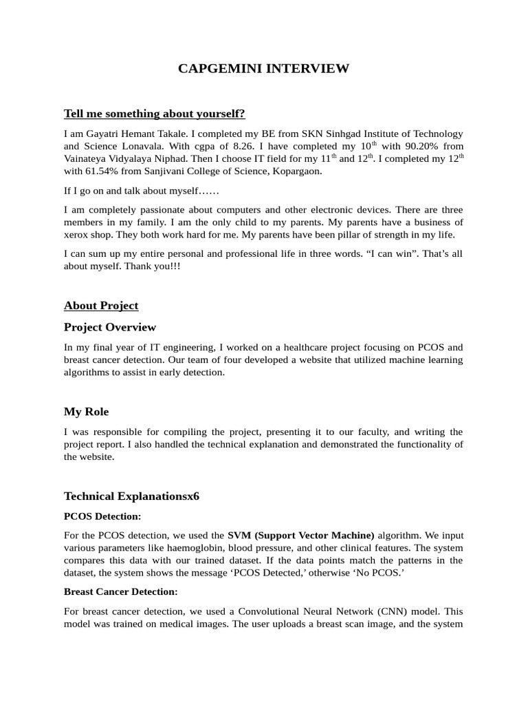 Capgemini Interview | PDF | Programming | Constructor (Object Oriented Programming)