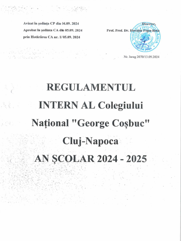 Regulament Intern | PDF