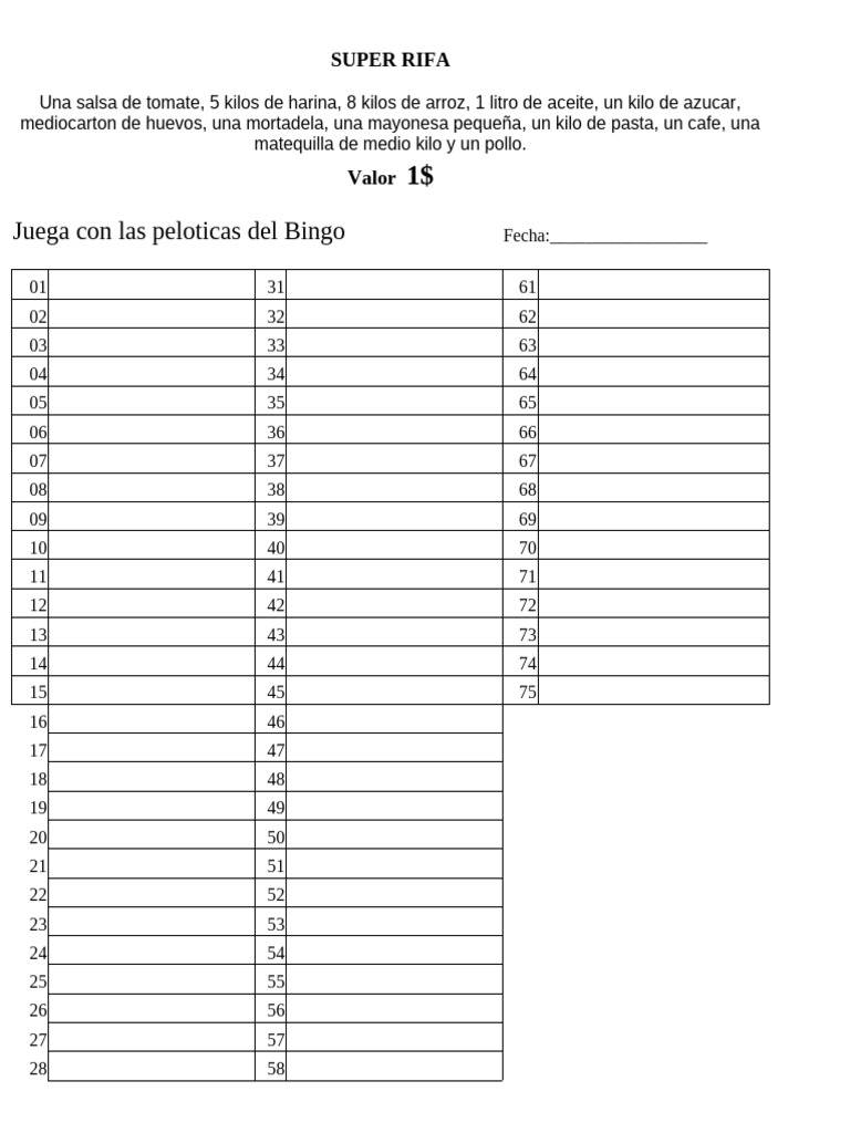 Rifa 1 | PDF