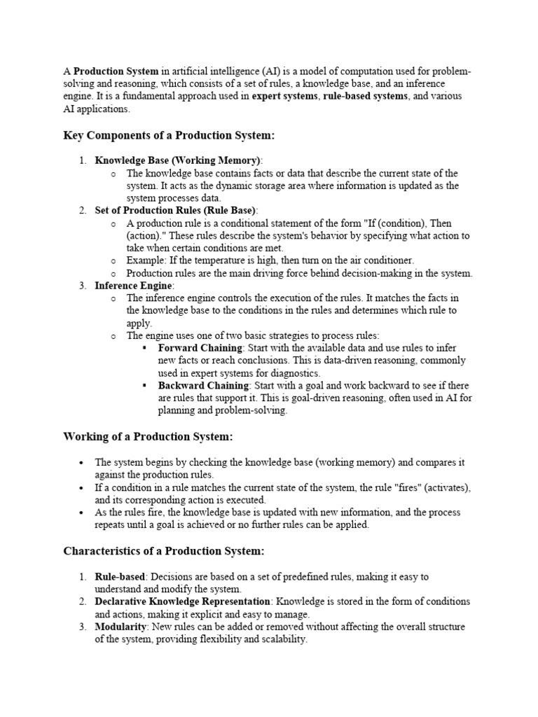 Production System | PDF