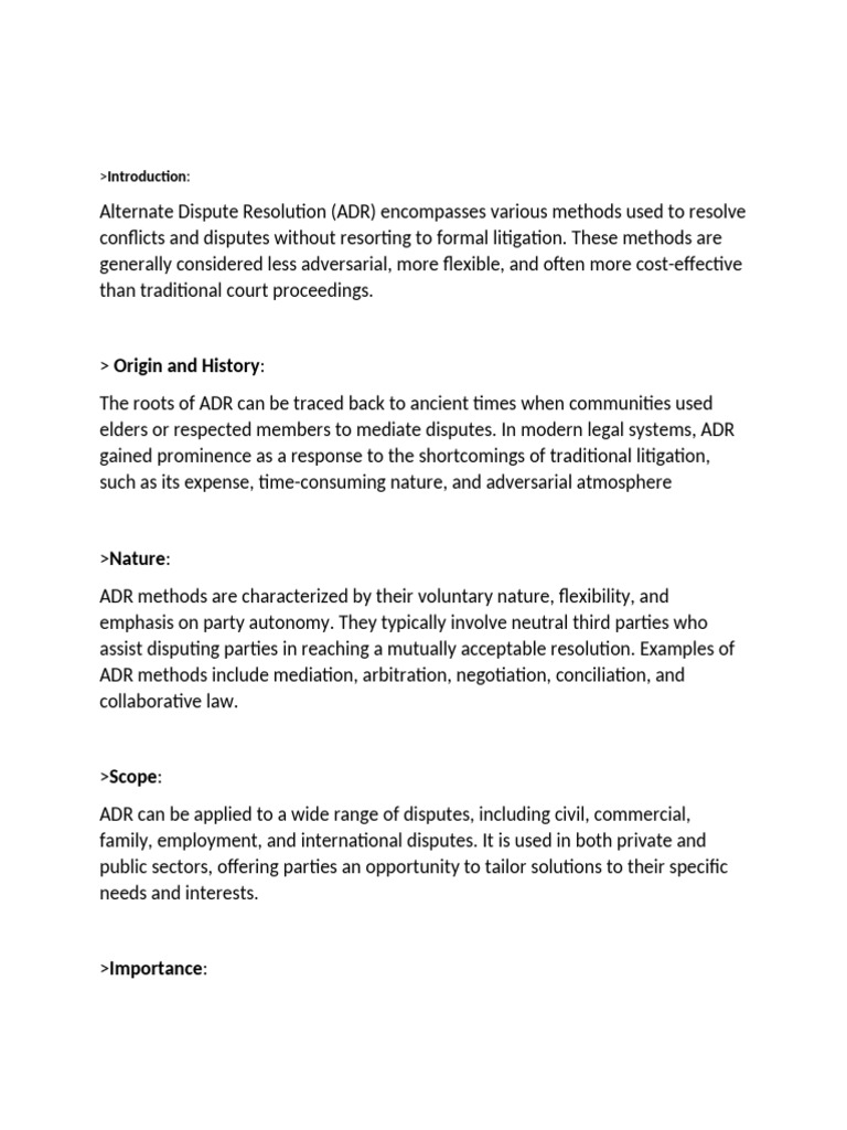 Adr Assignment | PDF