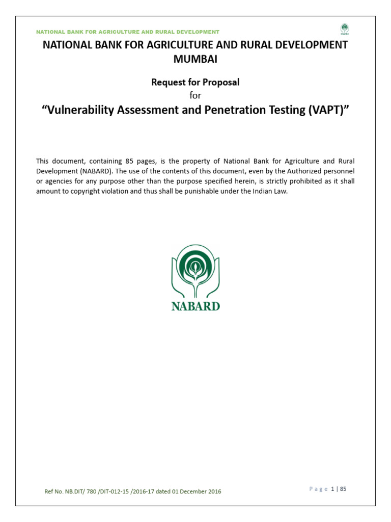 0612165321RFP For VAPT | PDF