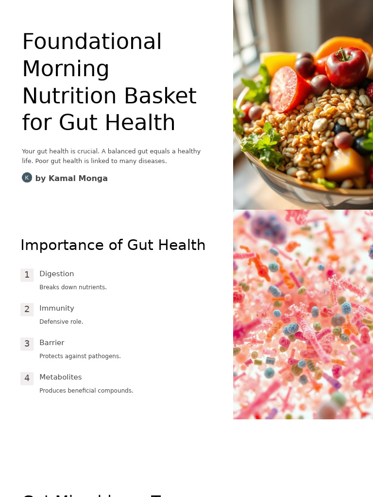 Foundational Morning Nutrition Basket For Gut Health | PDF