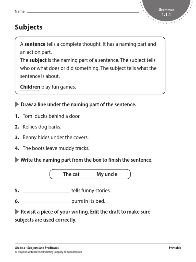 2re PR GR Subjpredicates | PDF